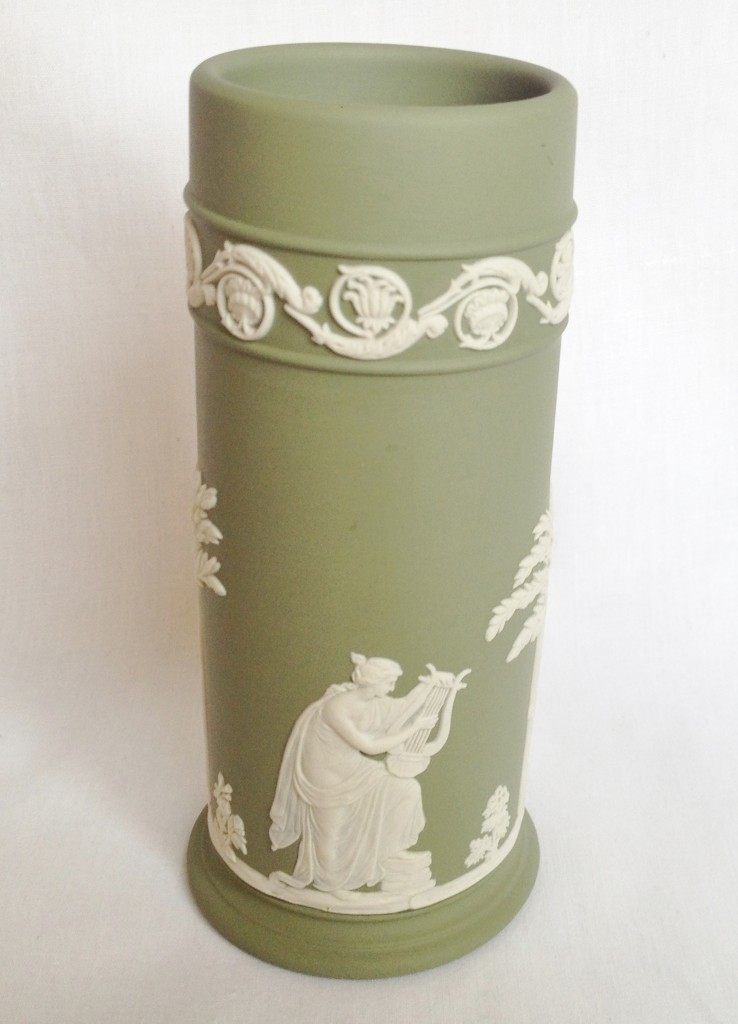 Nivag Collectables: Wedgwood - Green Jasperware: Spill Vase